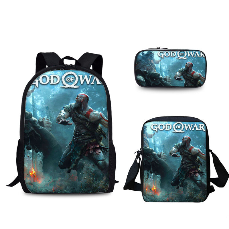 Трансграничный новый продукт, игровой периферийный рюкзак God of War, школьный рюкзак для учащихся начальной школы, большой вместительный набор рюкзаков с героями мультфильмов