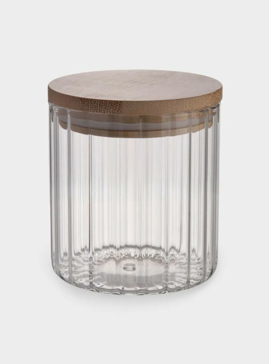 Банка для сыпучих продуктов, 500 мл, стекло/бамбук, Grand (Anna Lafarg)