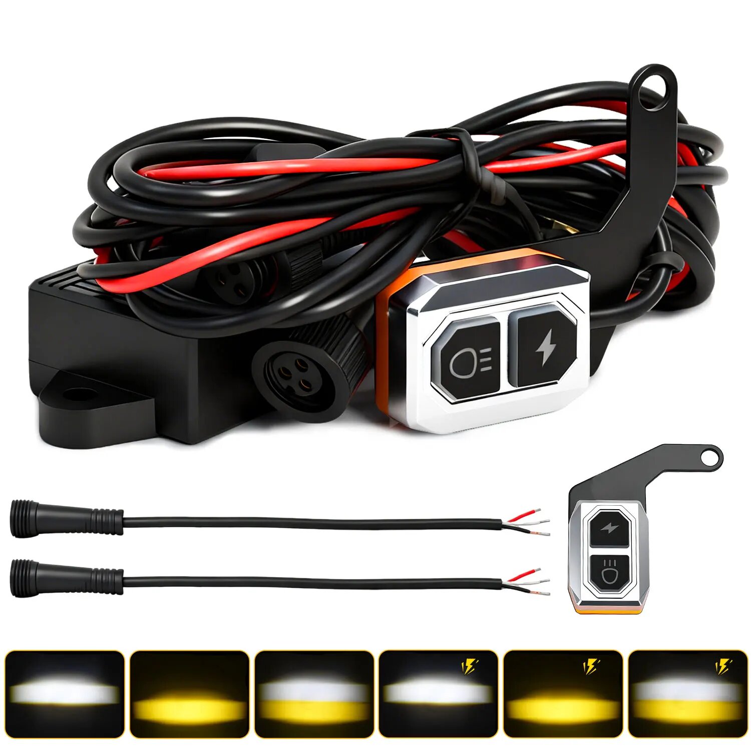 Комплект автомобильных жгутов проводов 16AWG, сверхмощный жгут проводов противотуманных L13 3 wire