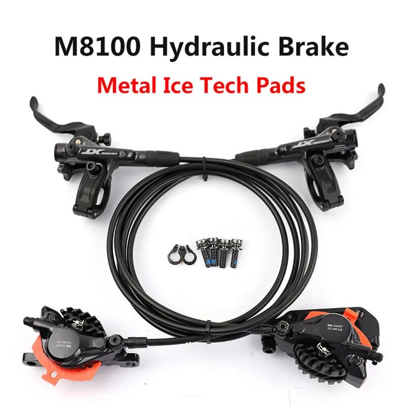 SHIMANO MT410 Гидравлические дисковые тормоза 2 поршня черные M8100 Metal Ice