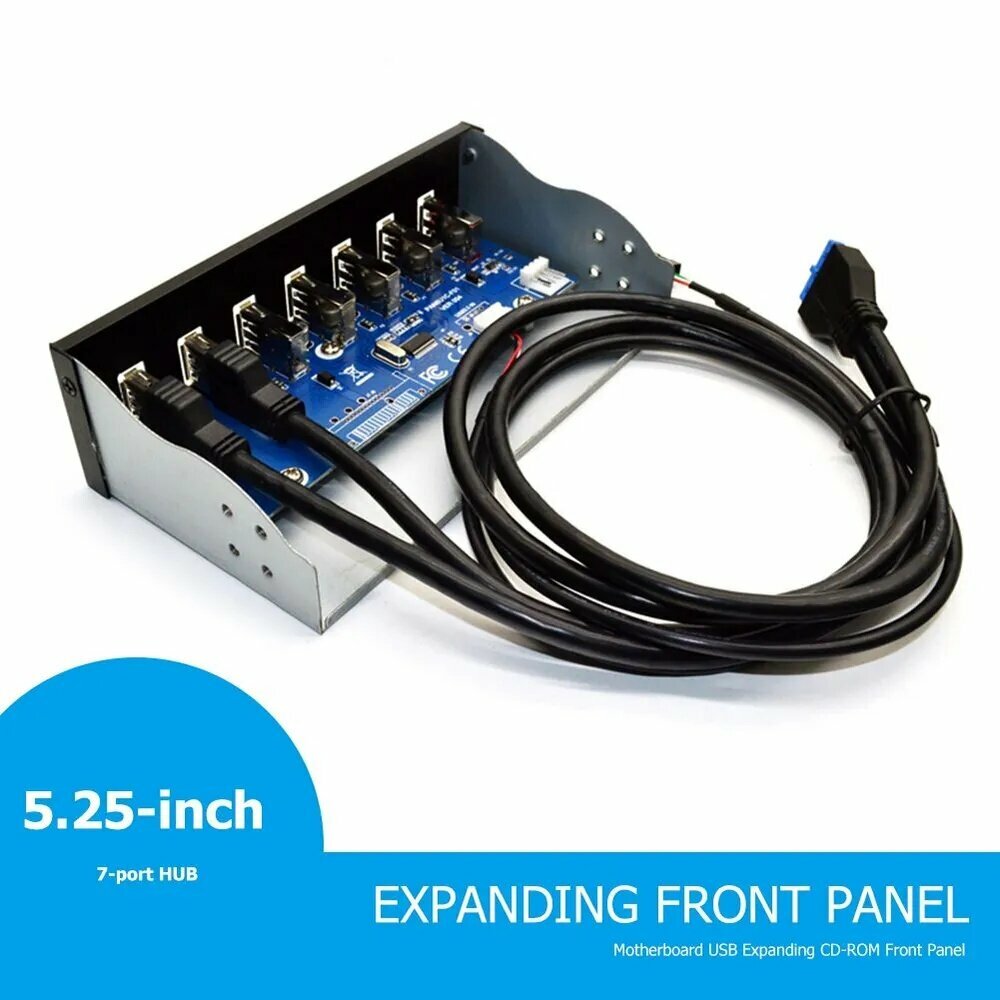 Панель расширения передних портов, 2x USB 3.0, 4x USB 2.0, установка в отсек 5.25 дюйма, BC1.2