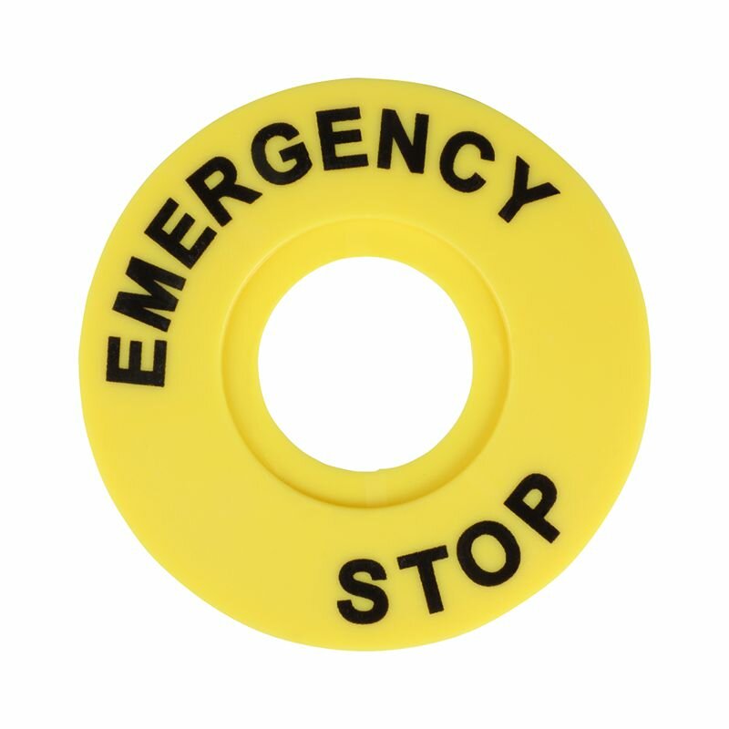 Бирка "Стоп" OptiSignal Compact D22 круглая 60мм (EMERGENCY STOP) С7-MH2260 ZBY9320 КЭАЗ 362221