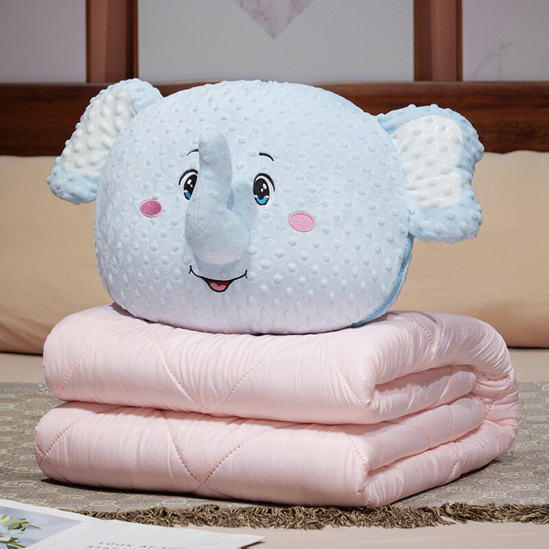 Двухсторонняя подушка и одеяло, утолщенная офисная складная подушка для сна и одеяло, 2-в-1 маленькая подушка для дивана, автомобильная подушка