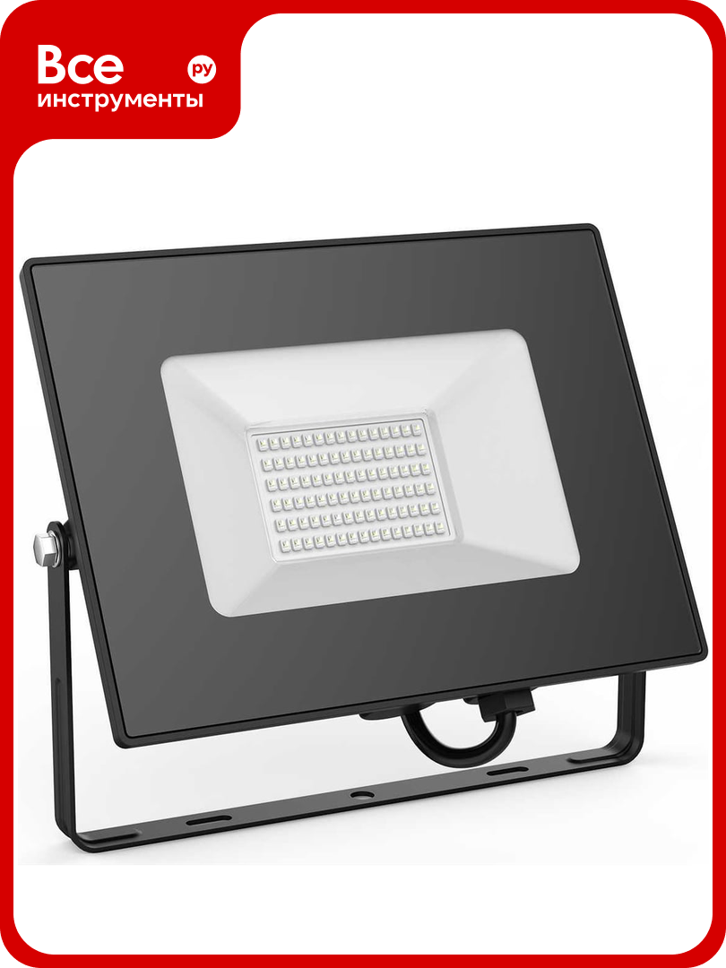 Светодиодный прожектор Gauss BASIC 50W 3000lm зеленого свечения IP65 черный 613100650B