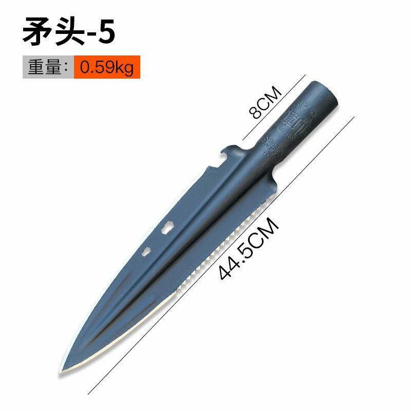 Многофункциональный наконечник копья из марганцевой стали, утолщенный заостренный наконечник копья, длинный копье для рубки дерева, нож копья, копье зулусов, копье властелина