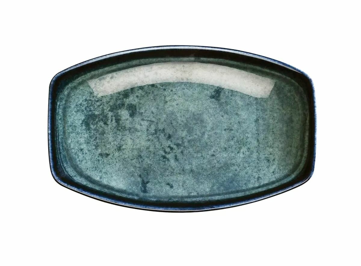 Набор блюд без полей 16x9,6 см 2шт Kutahya Corendon Blue Stone, овальные, без полей