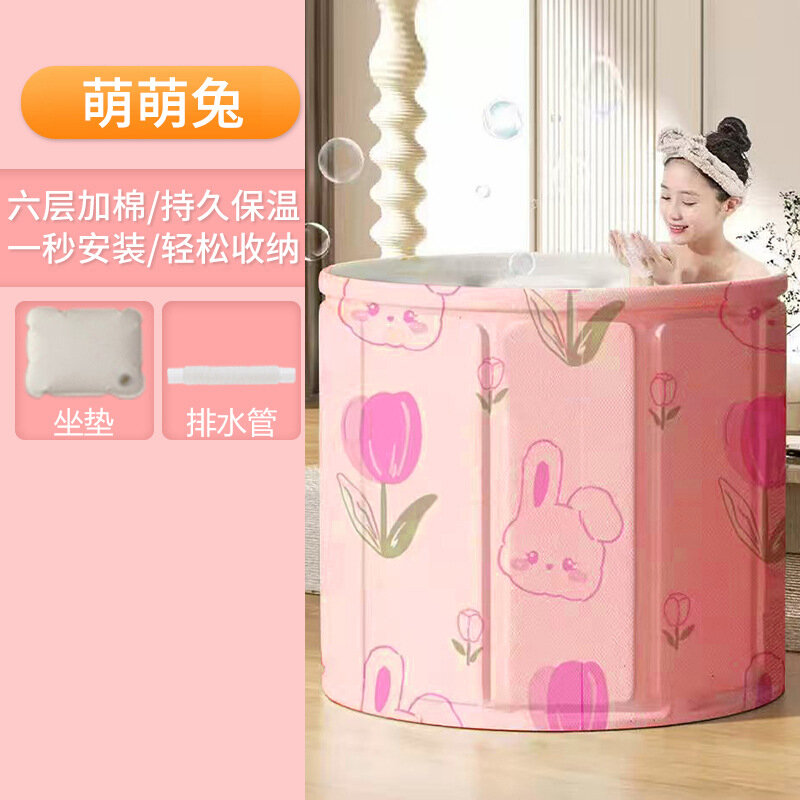 Складное ведро для ванны для взрослых и детей, большое ведро для ванны для взрослых, ведро для полного замачивания тела, домашняя ванна