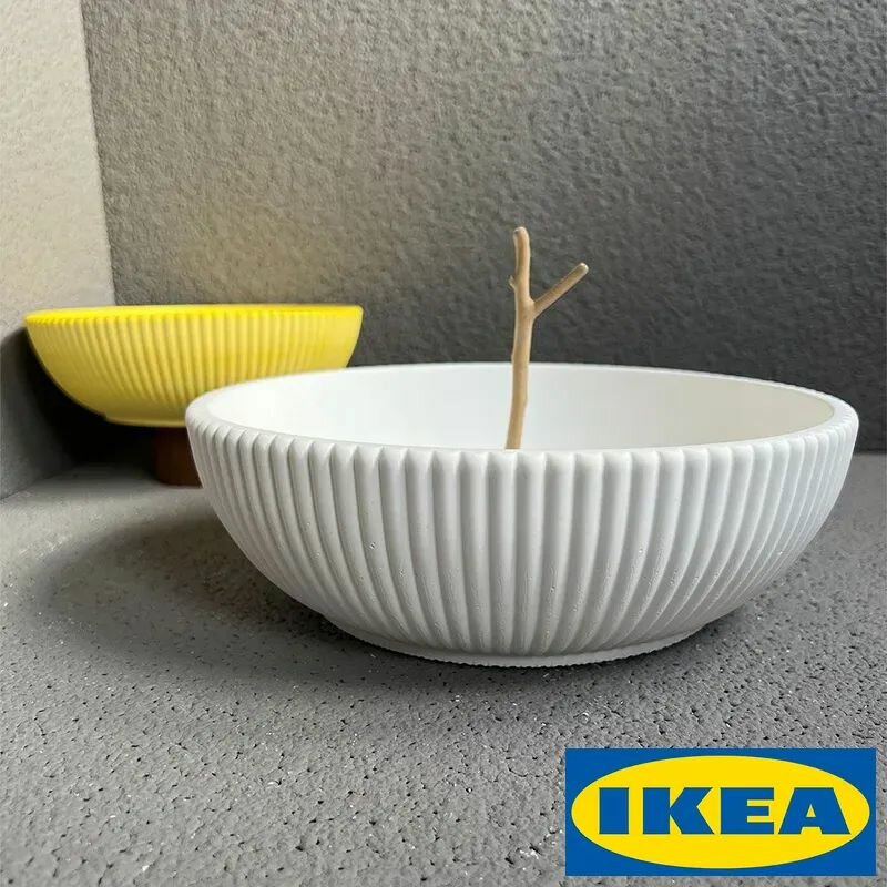 Силиконовая форма для полосатой чаши большого размера для гипса, эпоксидной смолы и терраццо-бетона/круглых цветочных горшков ручной работы