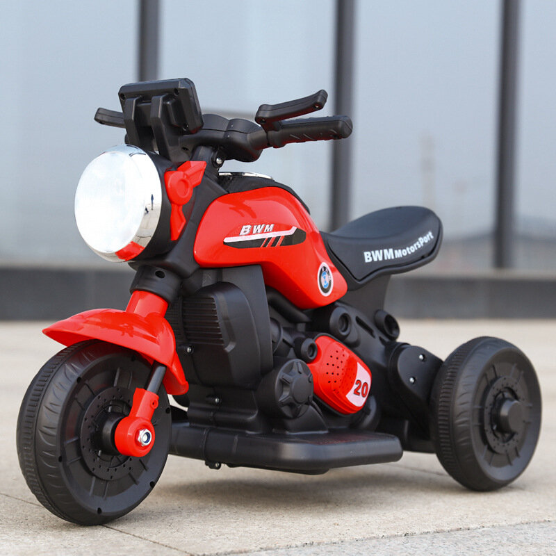 Новый детский электромобиль, самокат для детей с крутыми огнями, трехколесный мотоцикл с функцией самостоятельного вождения