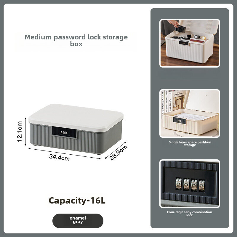 Сейф Для Дома: Кодовый Замок 16 Литров Многоярусный - Безопасное Хранение Документов И Денег Для Спальни Или Гостиной