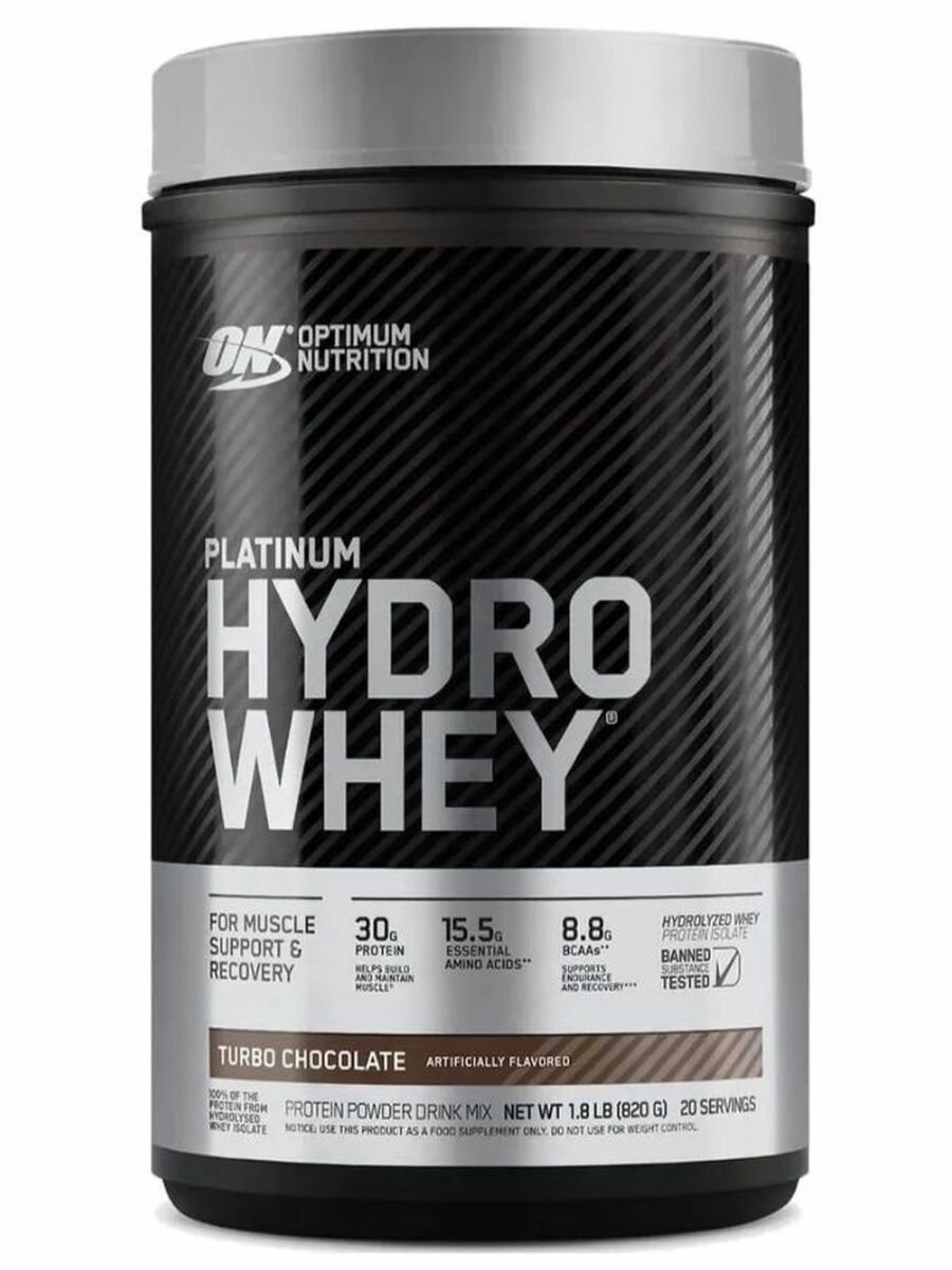 Изолят сывороточного протеина OPTIMUM NUTRITION Platinum Hydro Whey 794 г, Турбо Шоколад