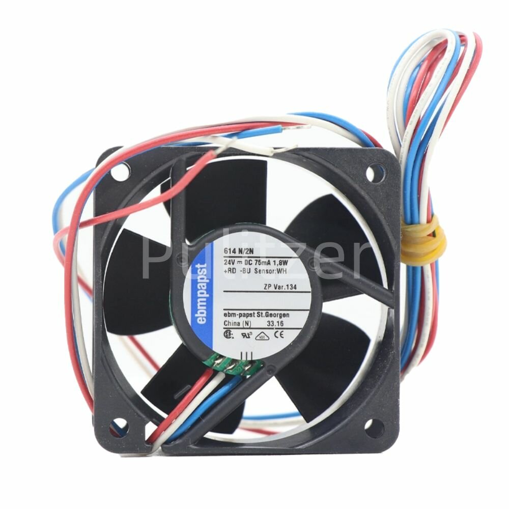Вентилятор Ebmpapst 614N/2N 60*60*25 мм осевой вентилятор охлаждения 24 В 0.075A 1,8 Вт 5100 об/мин