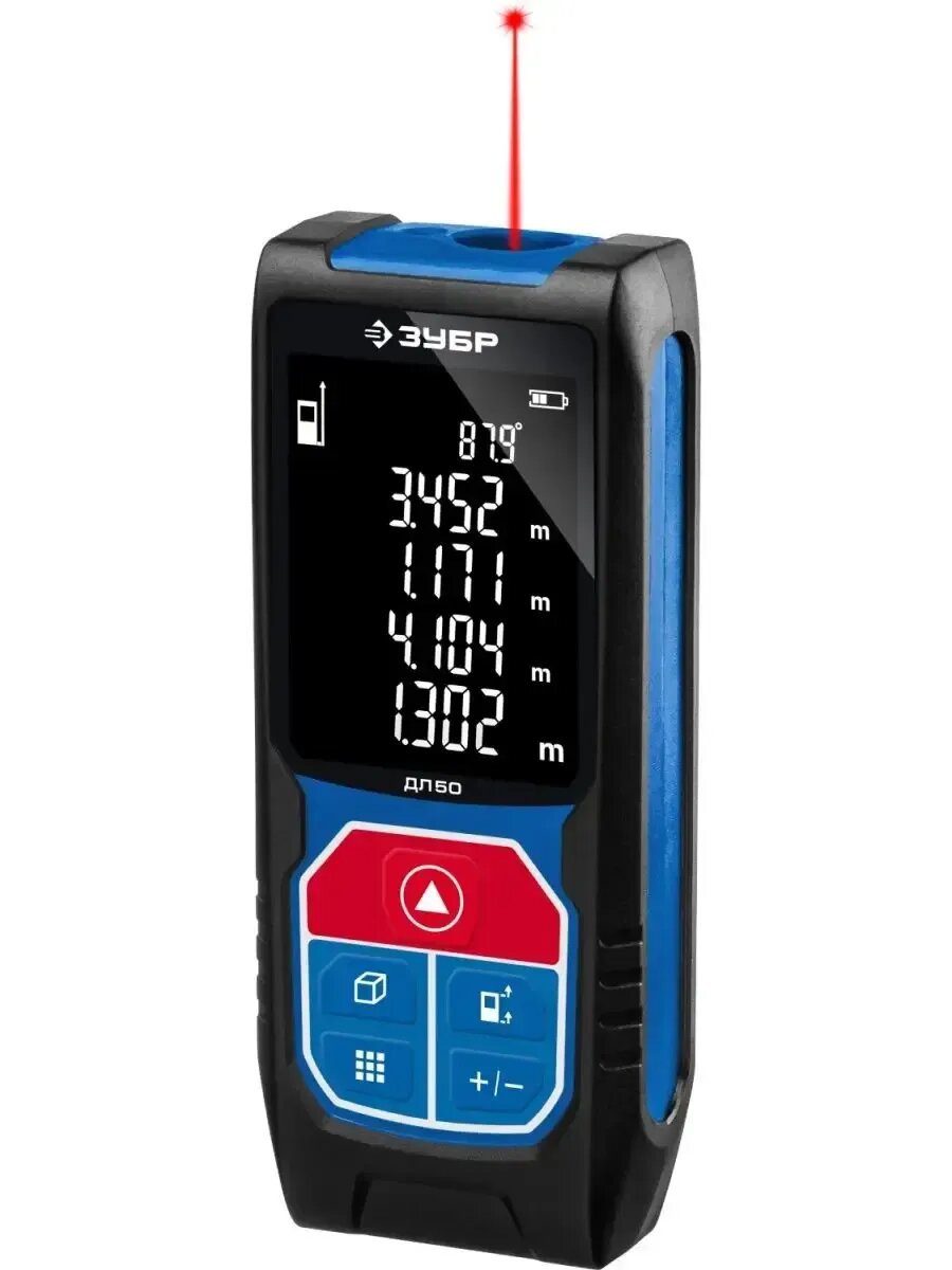 Дальномер Зубр 34925 лазерный, 635 нм, 2 точки отсчета, резьба 1/4"