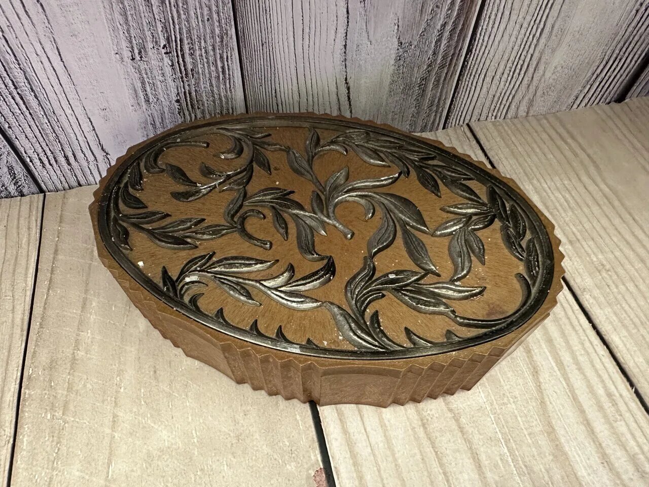 Шкатулка Винтажная Карболит СССР 1960 годы Расписная великолепная