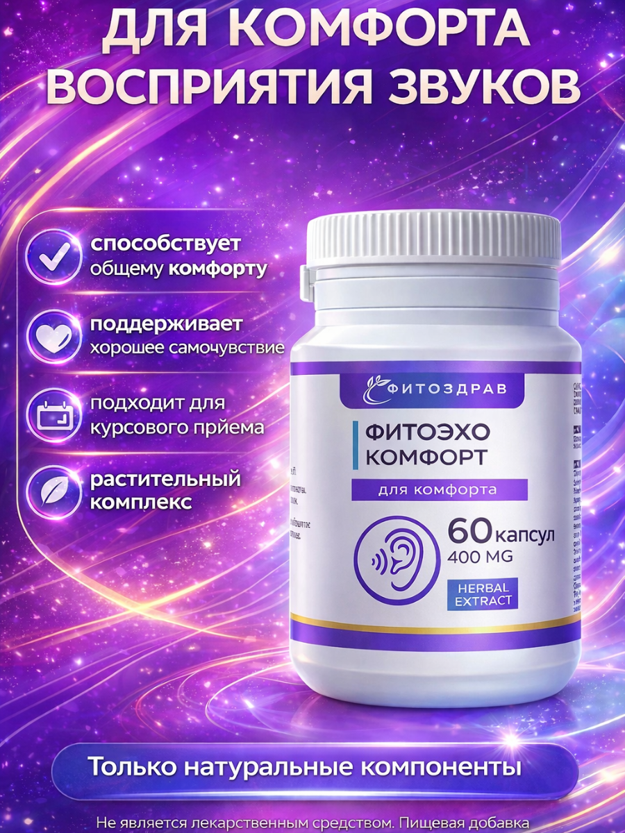 Капсулы для слуха от шума в ушах и улучшению работы органов слуха и защите от возрастной тугоухости
