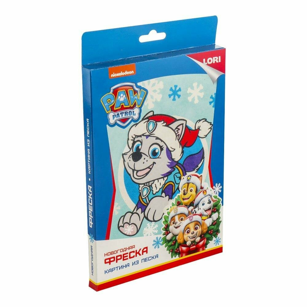 Фреска из песка новогодняя "Праздничная Эверест", Lori, набор для творчества, 24х14,5х15,2см