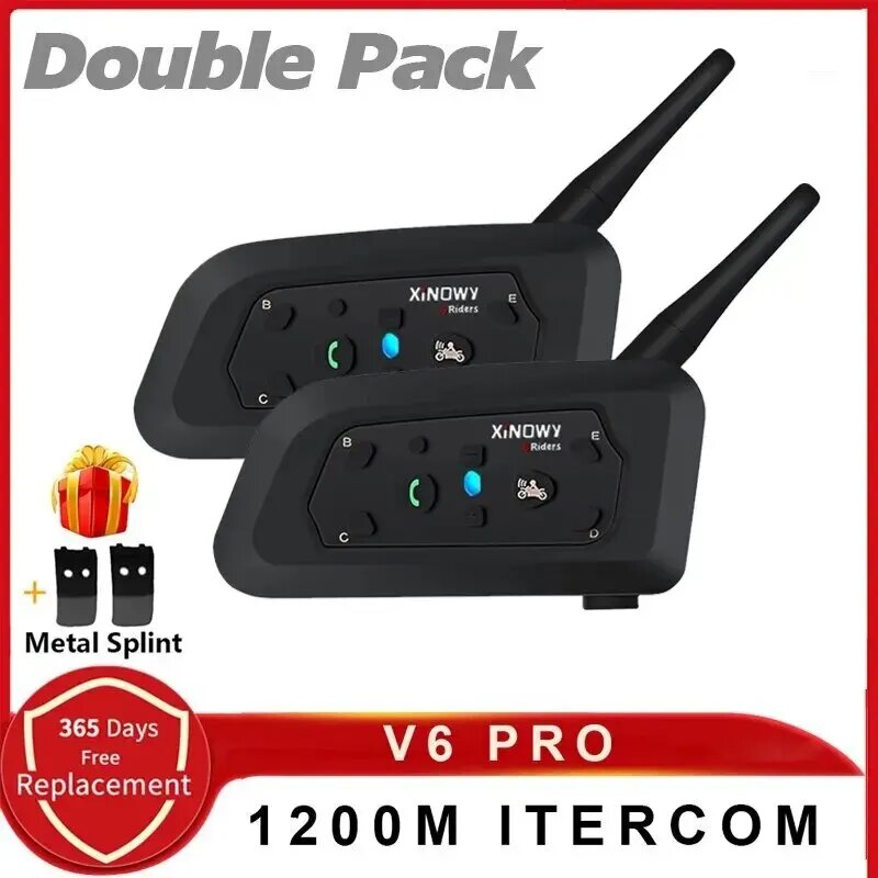 V6 PRO Bluetooth домофон 1200м, двойной комплект