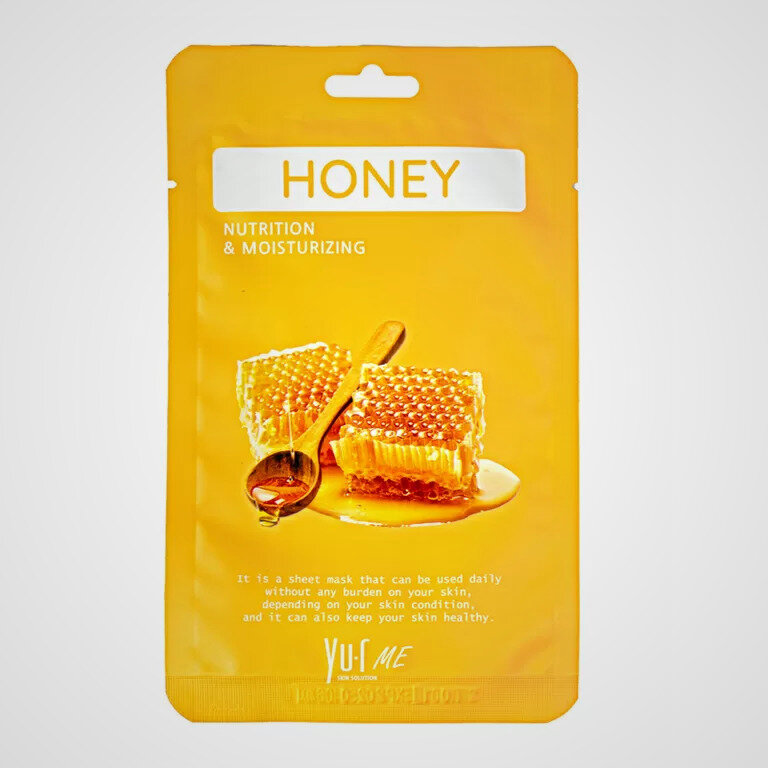 Тканевая маска для лица с экстрактом мёда Yu.R ME Honey Sheet Mask Маска 25 мл