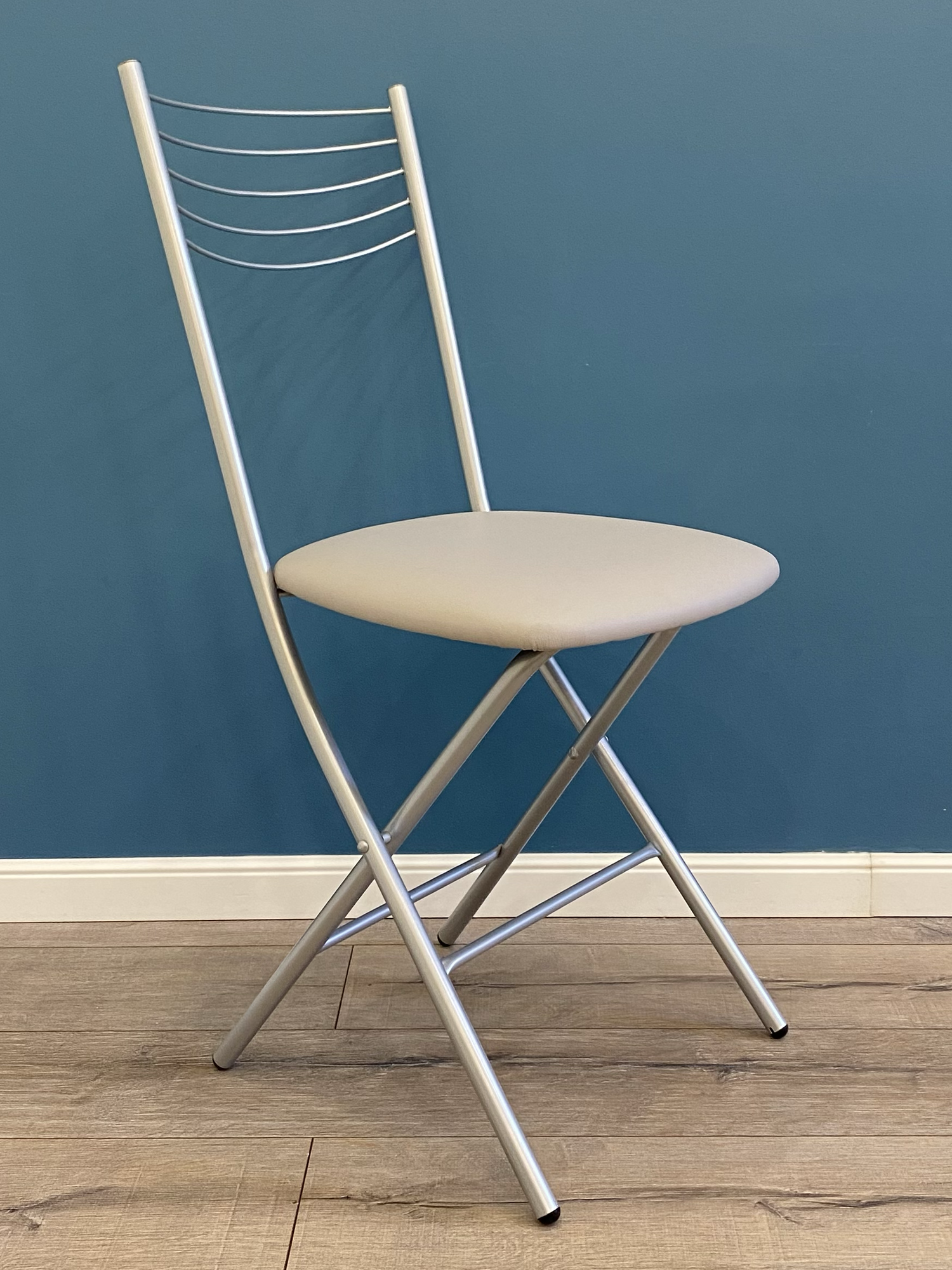 Стул складной Сигма С2.00.00, Северсталь, металлик, экокожа Grey