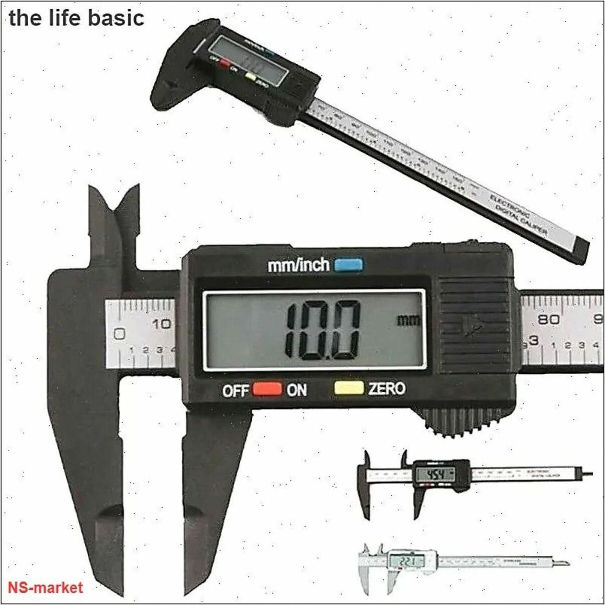 Цифровой микрометр 150 мм в премиум корпусе из углеродного волокна