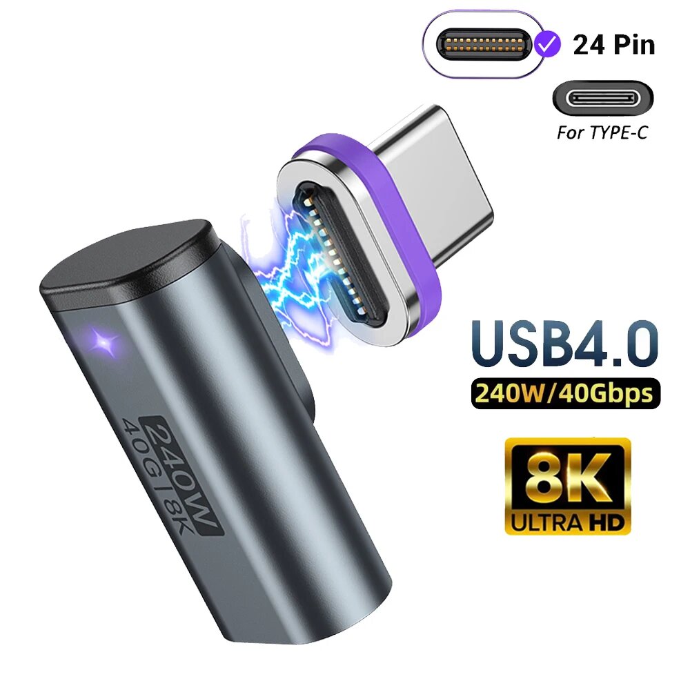 AUFU USB4.0 Type-C адаптер магнитный 240W 40Gbps 8K Style A