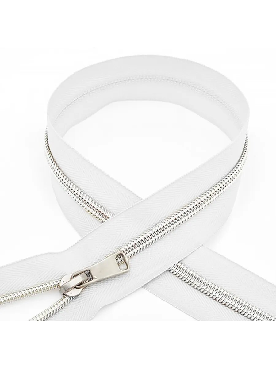 Молния спираль №5 65см цв. F101 белый уп.50шт