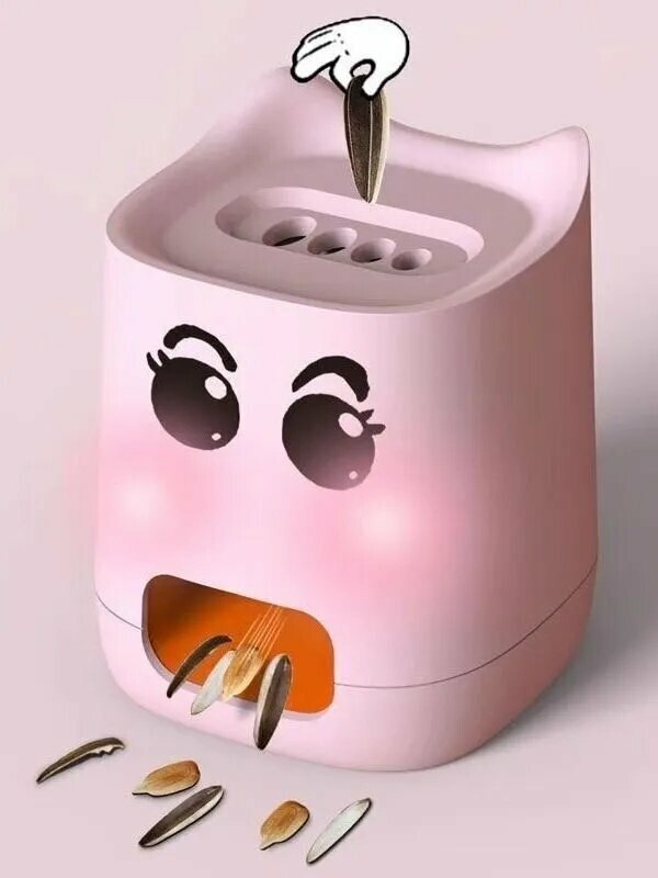 Прибор аппарат для чистки семечек автоматический , Розовый.