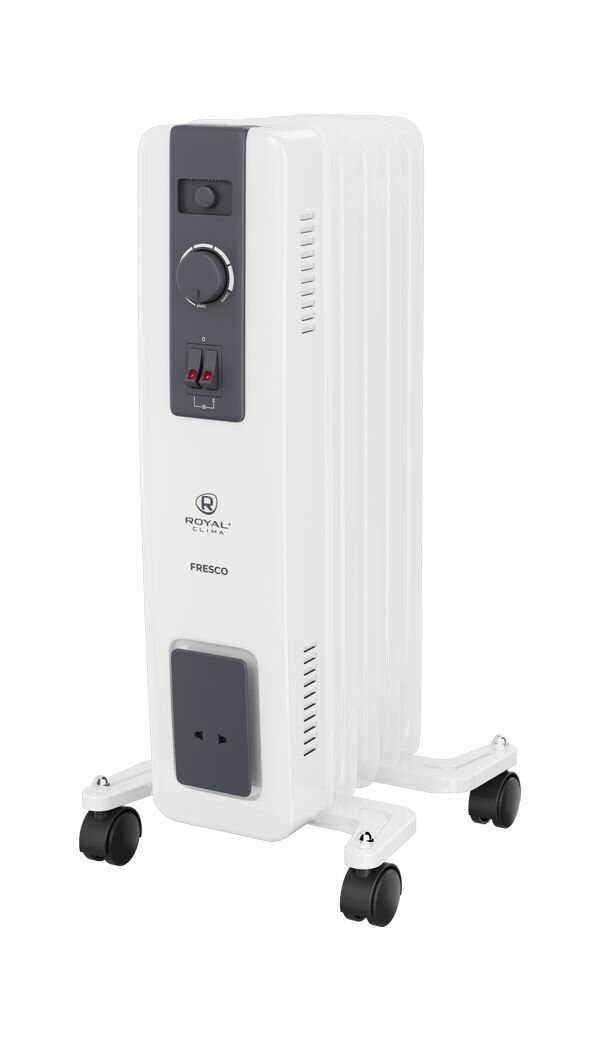 Масляный радиатор ROYAL CLIMA серии FRESCO 5 секций, 1 кВт, 15 м. кв.