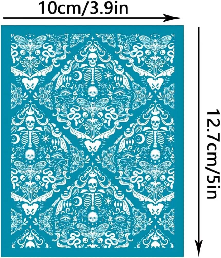 4x5 дюймов трафареты из глины для ведьмы, волшебное солля, неклейкий трафарет для шелкографии, фантазийная тема, глина, шелкография, многоразовая сетка