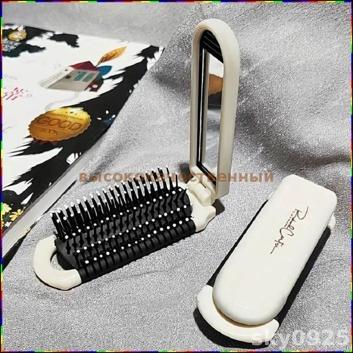 Складная мини-расческа для волос с массажным эффектом, 1 шт.