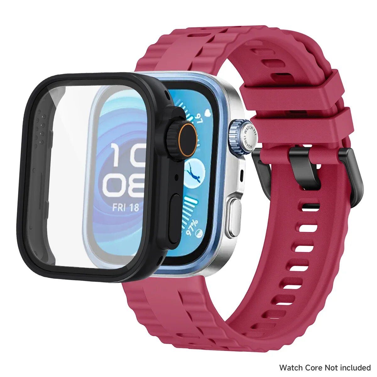 Розовый чехол+ремешок для Huawei Watch Fit 3/4/Pro