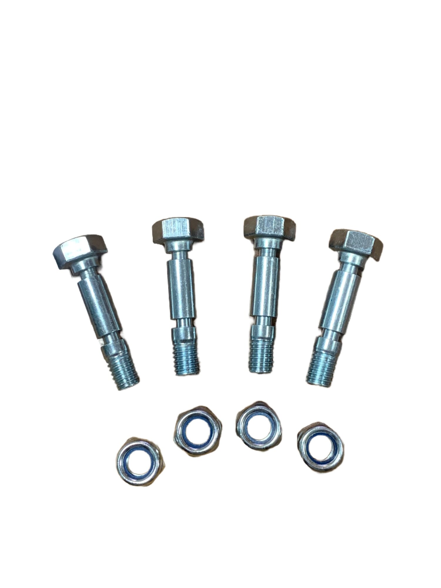 Срезные болты с гайкой для крепления шнеков снегоуборщиков, металл, 8 x 44 мм, комплект 4 шт.