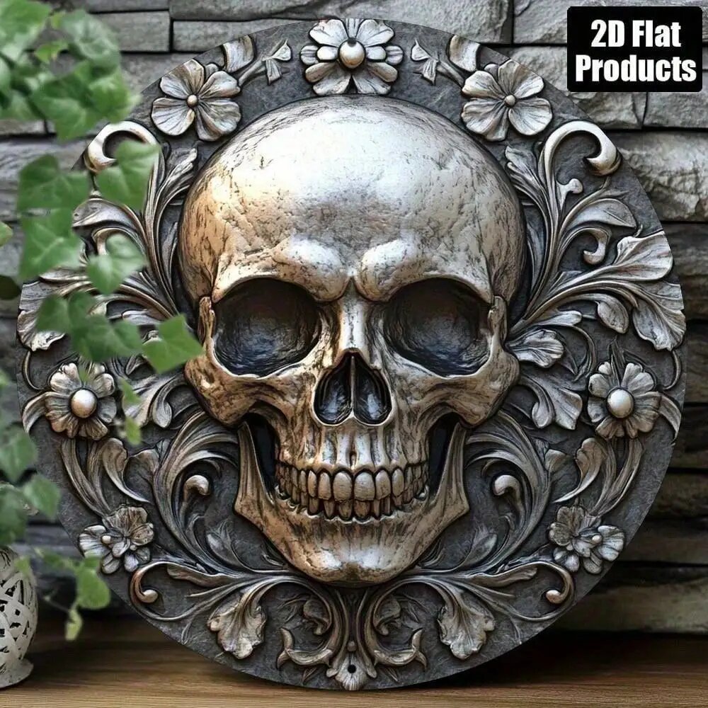 Металлическая табличка с черепом CIFBUY 8 дюймов
