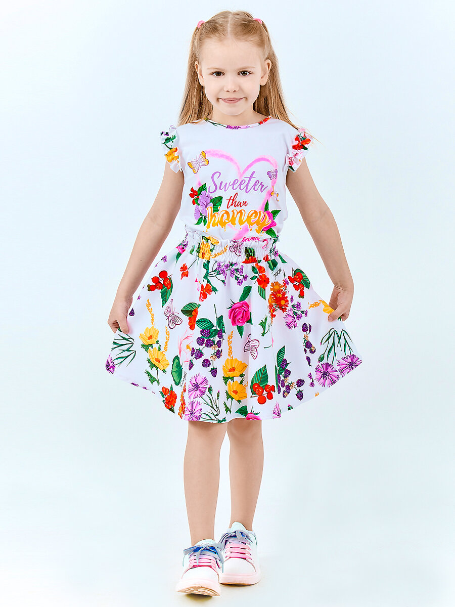 Комплект одежды для девочки с юбкой ПРЕМИУМ