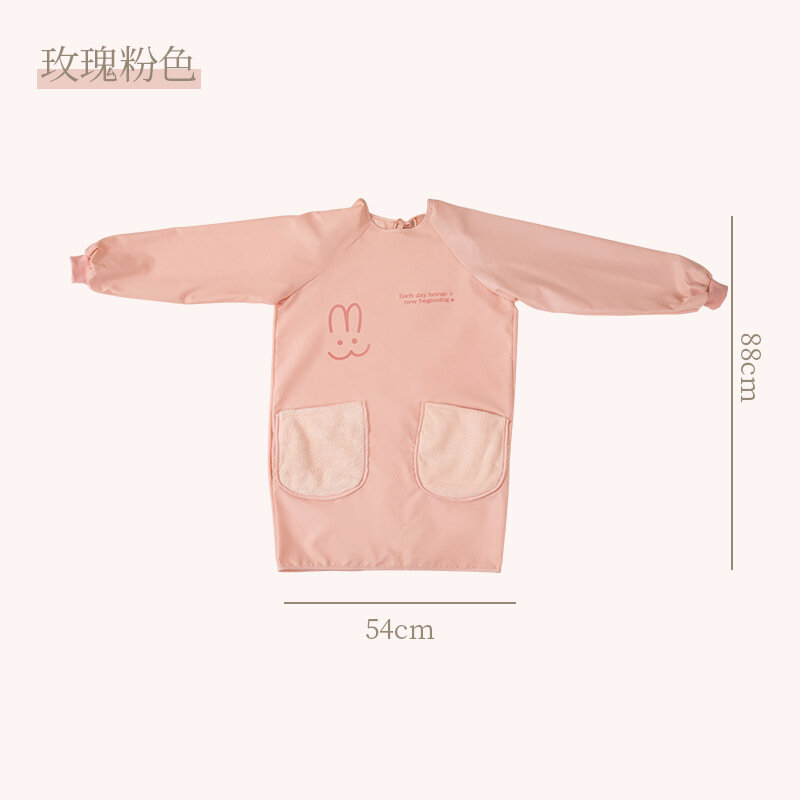 Кухонный бытовой водонепроницаемый, маслостойкий, легко очищаемый вручную, персонализированный фартук с длинными рукавами, рабочий фартук, рабочая одежда.