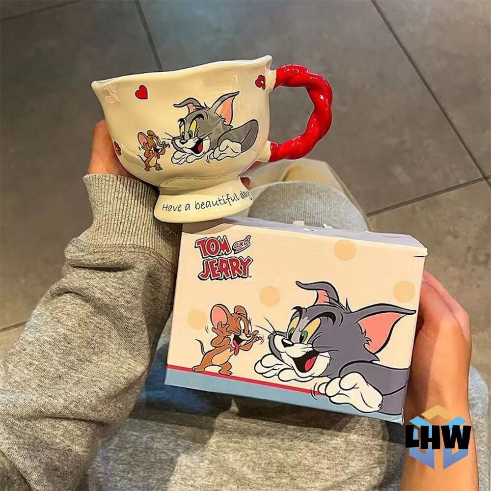 Калабас WTJVSE "Том и Джерри" для мате, керамика, 360мл, красный, 1шт