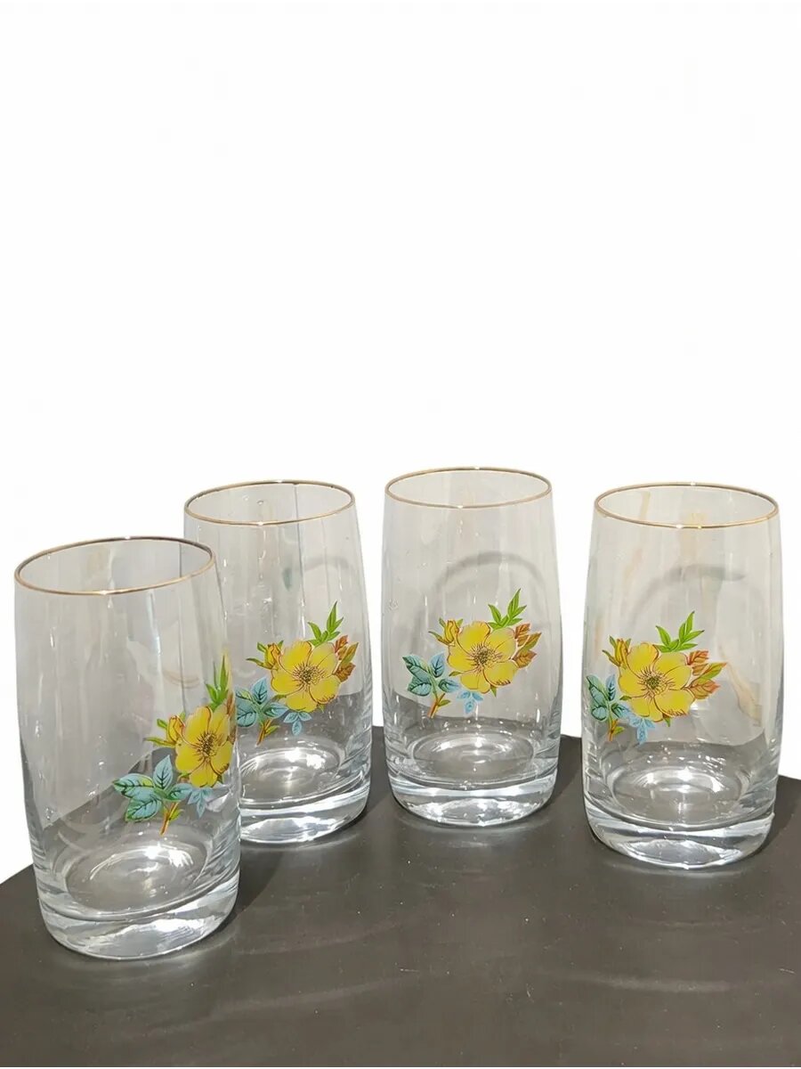 Набор стаканов 4 шт.200 мл. Богемия. Чсср