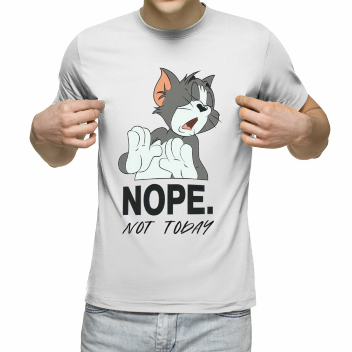 Мужская футболка «Том в отказе» (белый, S)