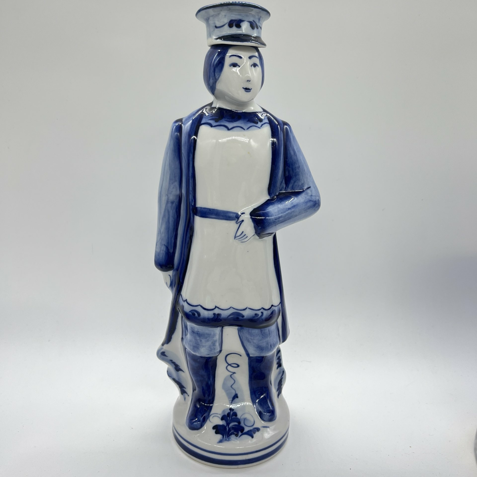 Штоф "Купец", авт. Рысина, фарфор, роспись, Россия, 1990-2010 гг.