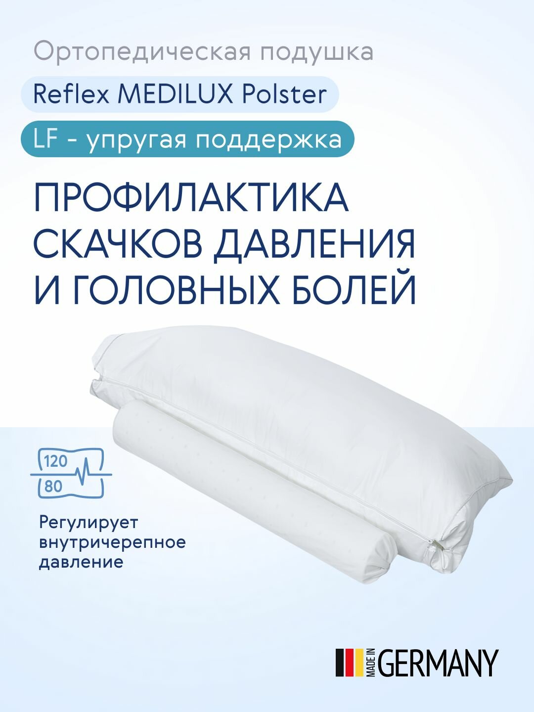 Подушка ортопедическая Reflex MEDILUX Neck Support Polster LF, 50x70 см