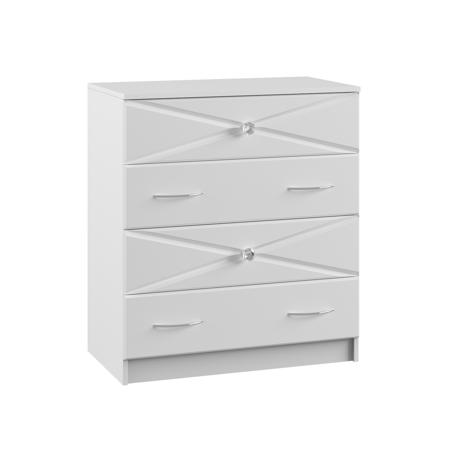 Комод 4 ящика "Севиль", белый