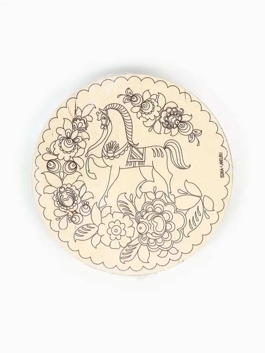 Набор для творчества: Роспись по дереву Городецкая, 5 шт.