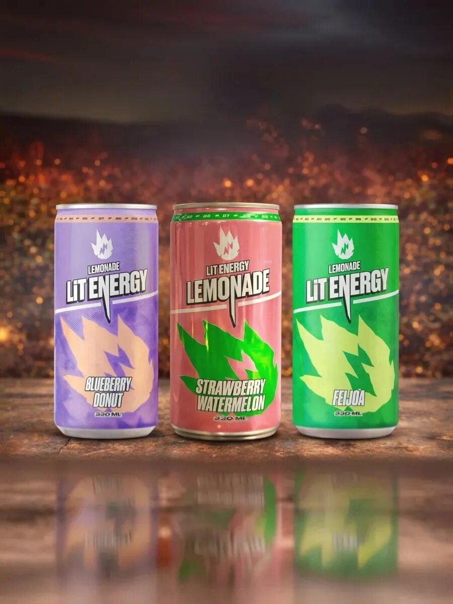 Лимонад 3 банки микс вкусов 3 штуки по 330 мл