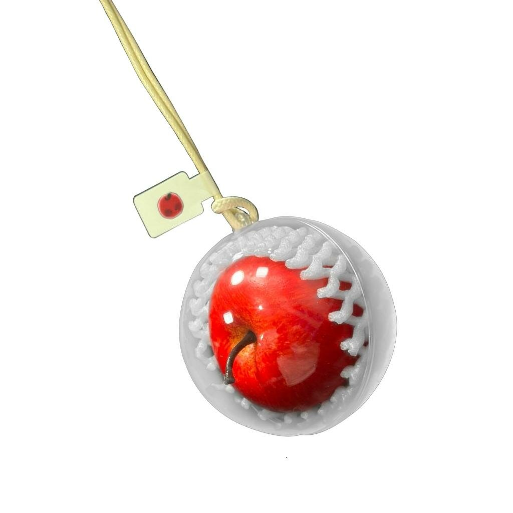 Брелок-яблоко из пены, Красное яблоко 5см.