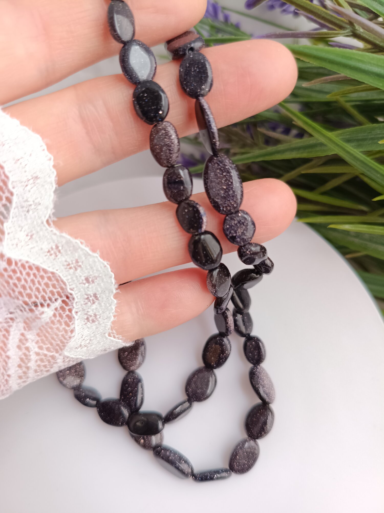 Бусы, авантюрин