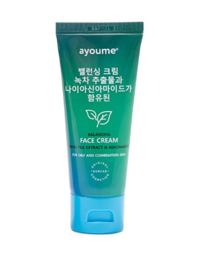 [AYOUME] Крем для лица балансирующий с зеленым чаем и ниацинамидом Balancing Сream Green Tea & Niacinamide, 70мл