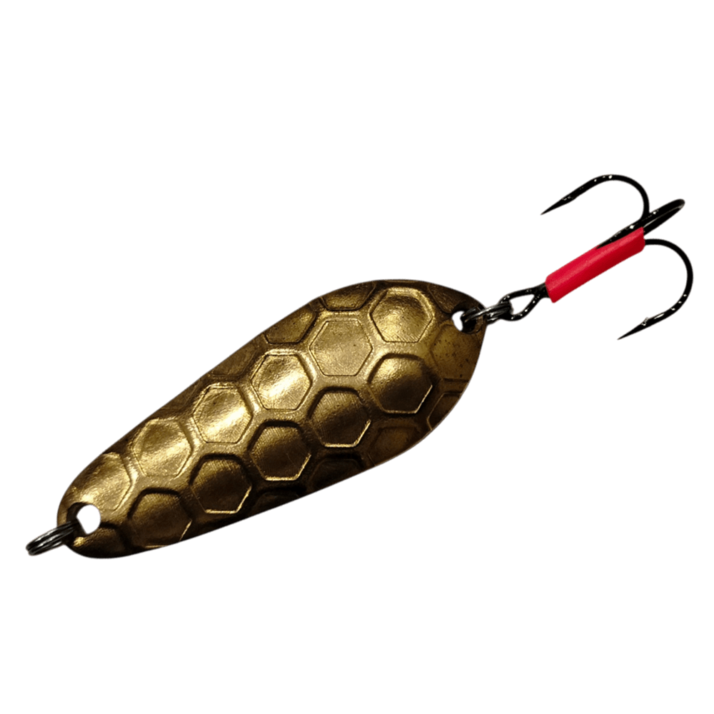 Блесна колеблющаяся Финская соты латунь - размер 6.9 см (тол. 2 мм)