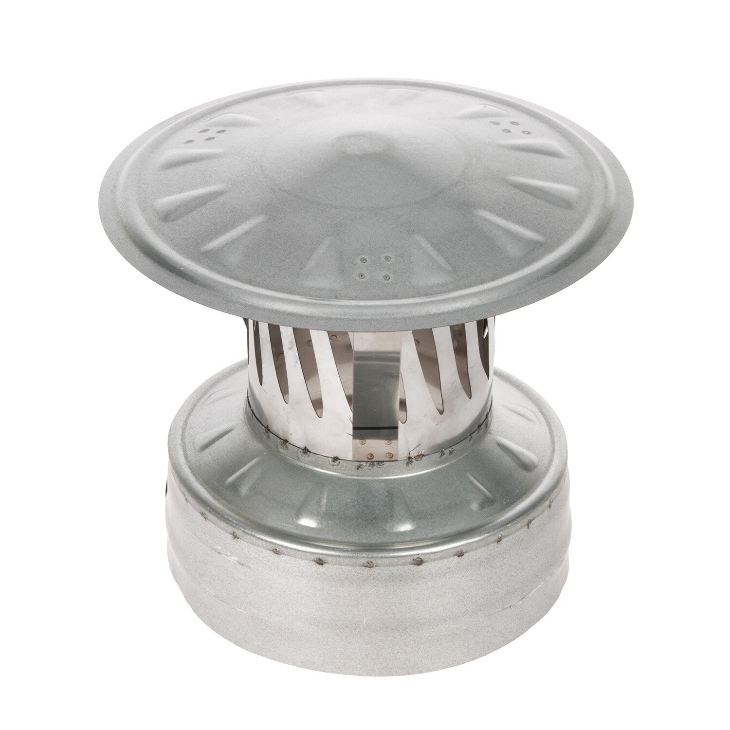 Оголовок для дымохода GS pro 120х200 мм, с искрогасителем, нержавеющая сталь 0,5 мм