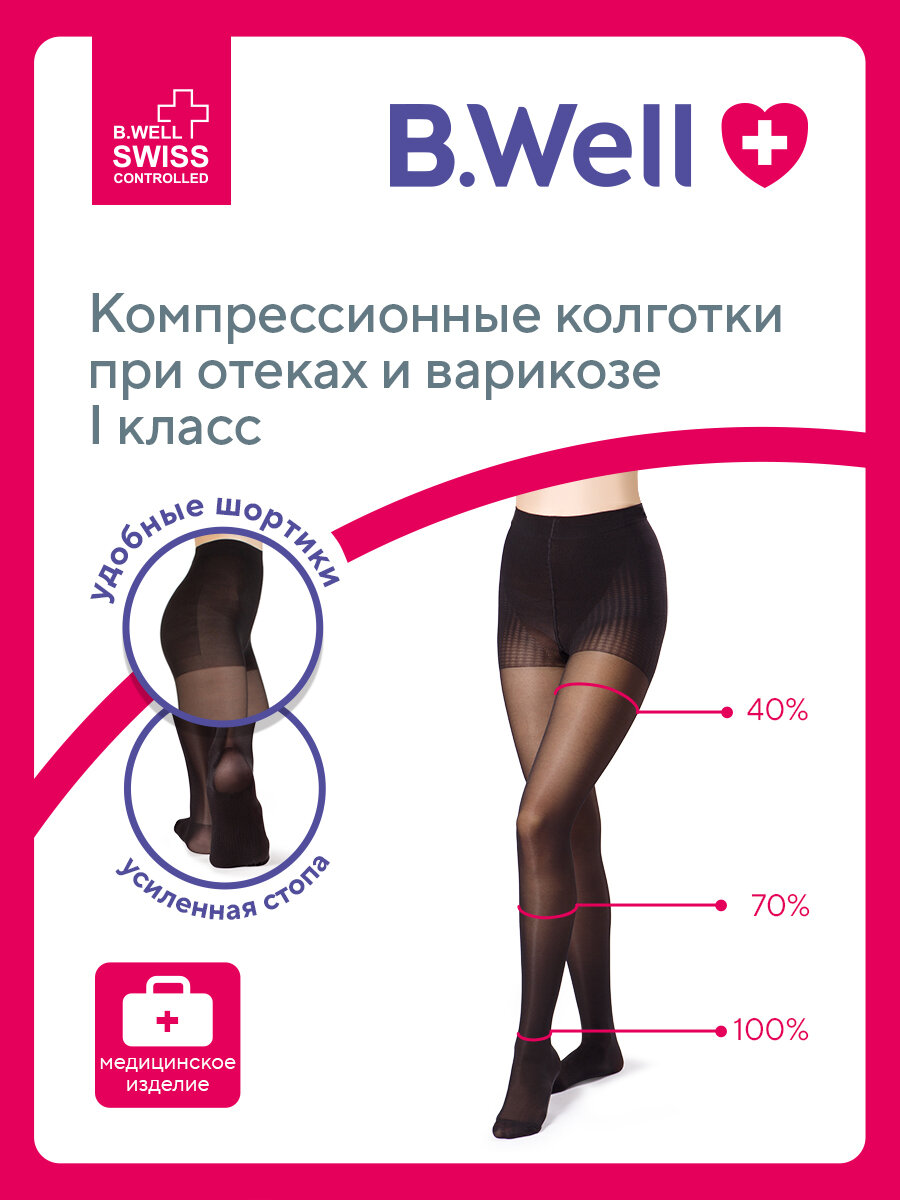 Колготки компрессионные 1 класс компрессии B.Well JW-311