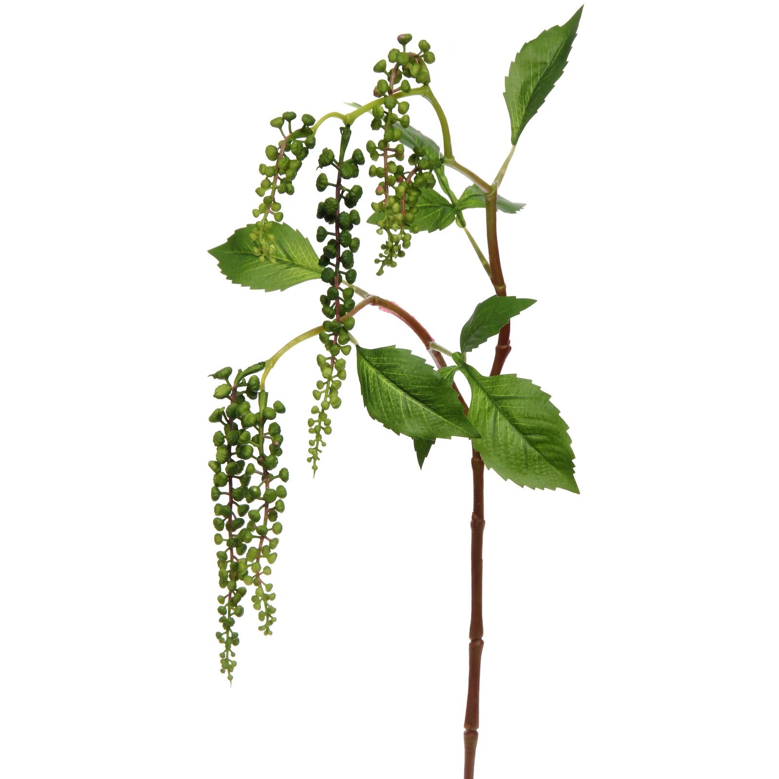 Цветок искусственный «natur» 80см лаконос, пластиковая ветка для декора интерьера